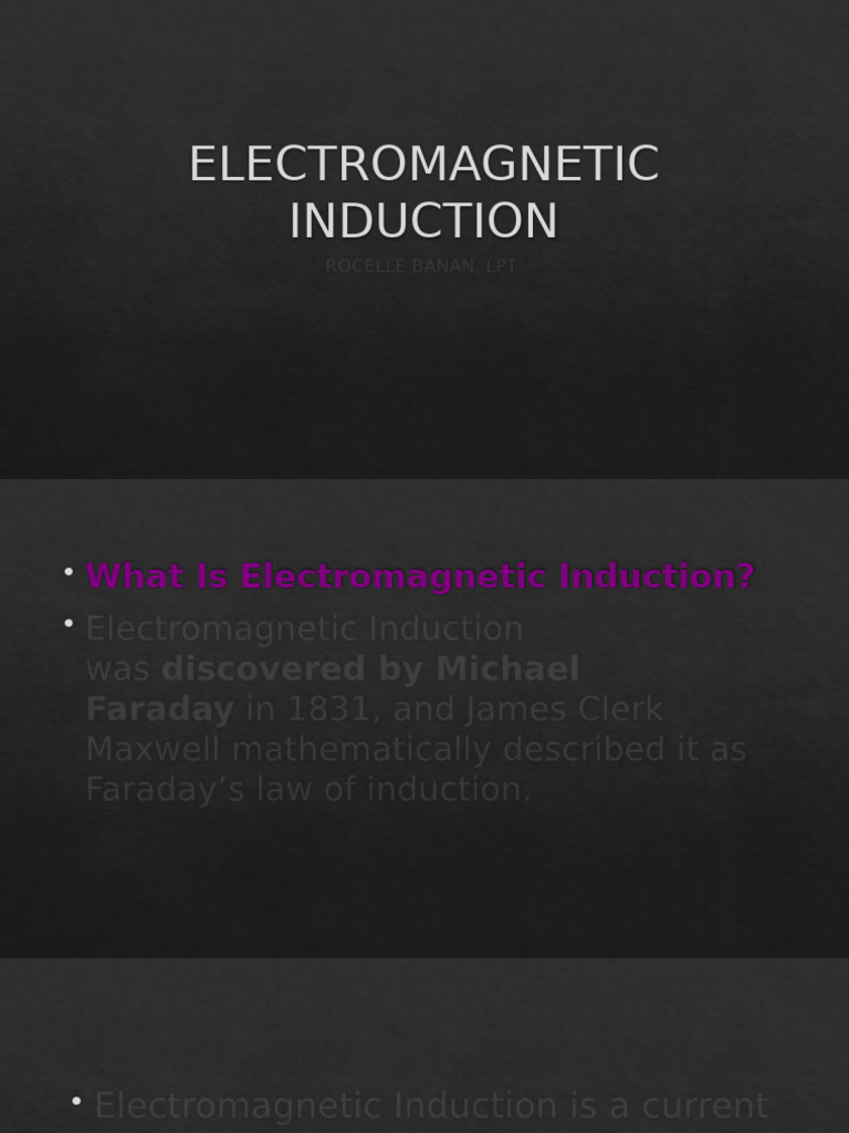 Electromagnetic Induction | PDF | Electromagnetic Induction | Magnetic ...