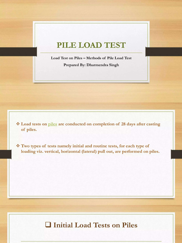 Pile Load Test | PDF