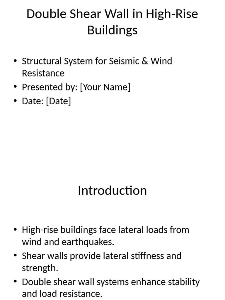 Double Shear Wall Presentation | PDF