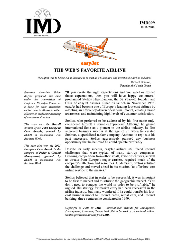 EASYJET | PDF