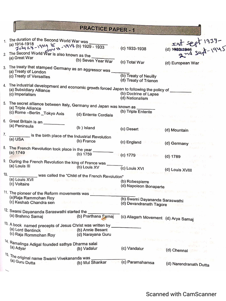 Social Ntse Question Paper | PDF