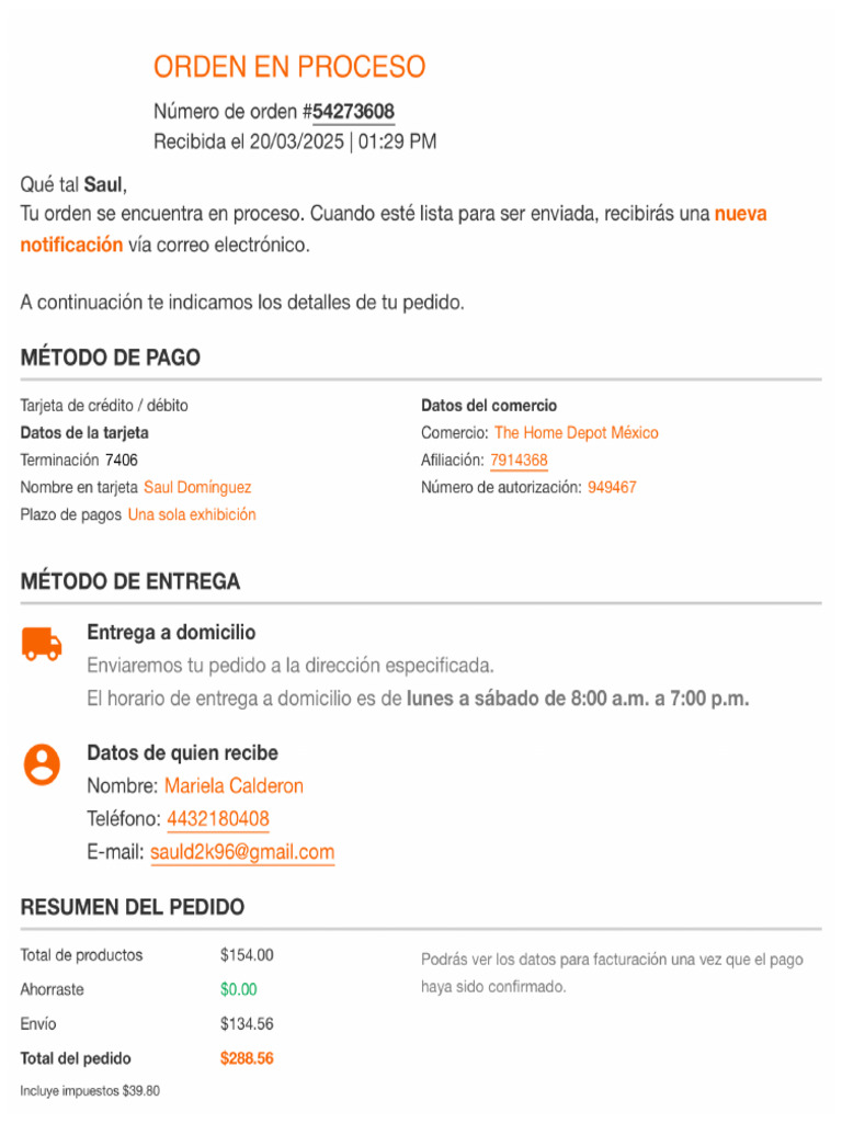 Order Instructions | PDF