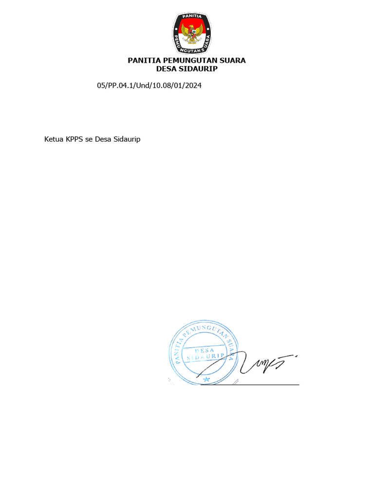 UNDANGAN KPPS Sirekap PPK | PDF