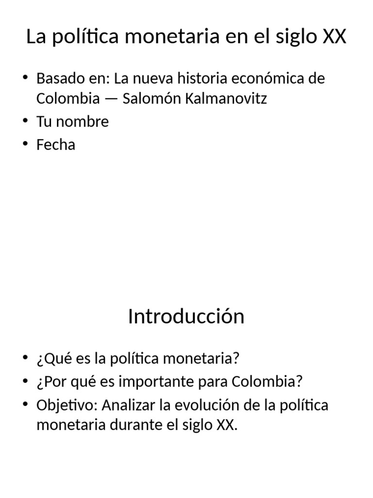 Politica Monetaria Colombia | PDF