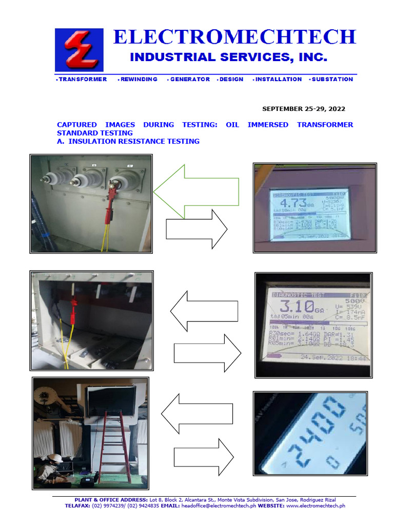 Oil Immersed Standard Testing (Captured Images) | PDF | Transformer ...