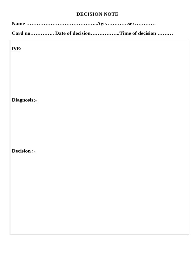 Decision Note | PDF