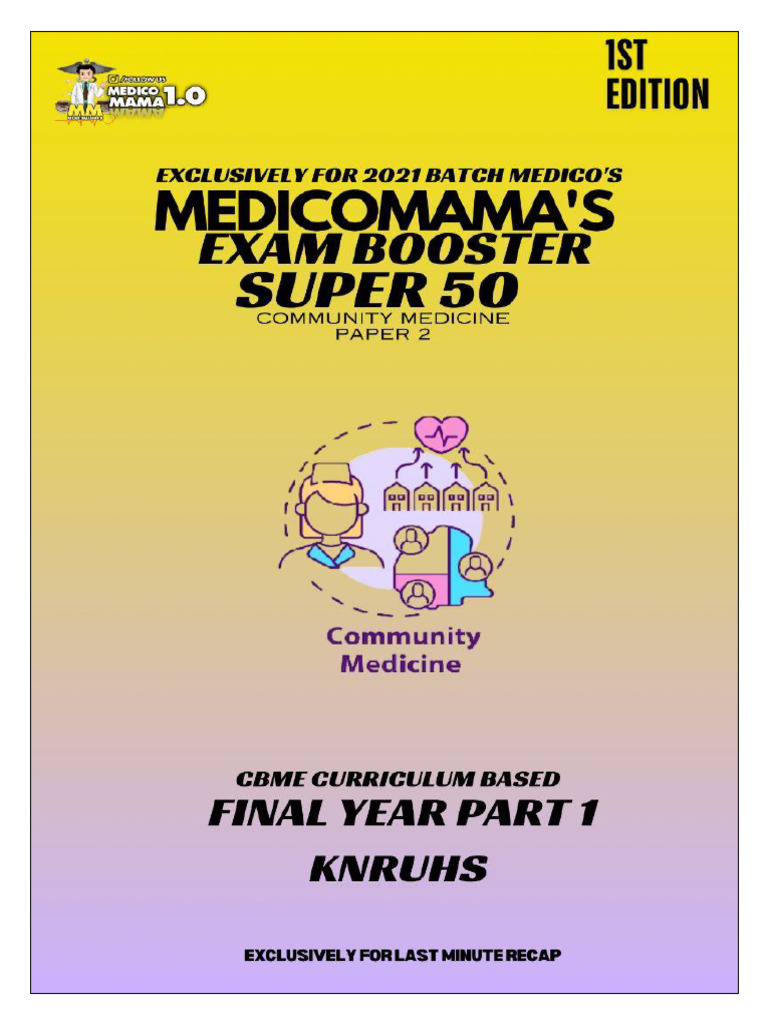 Knruhs 2K21 SPM Paper-2 Super-50 | PDF | Infection | Visual Impairment