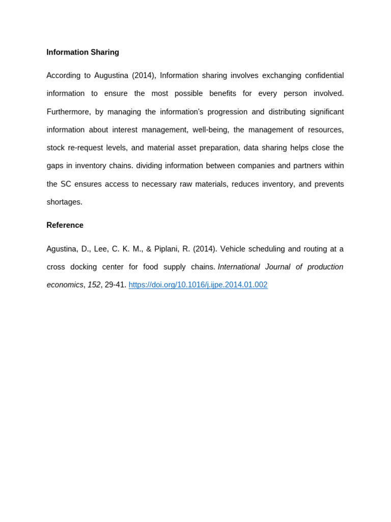 Benefits of Information Sharing in Supply Chains | PDF