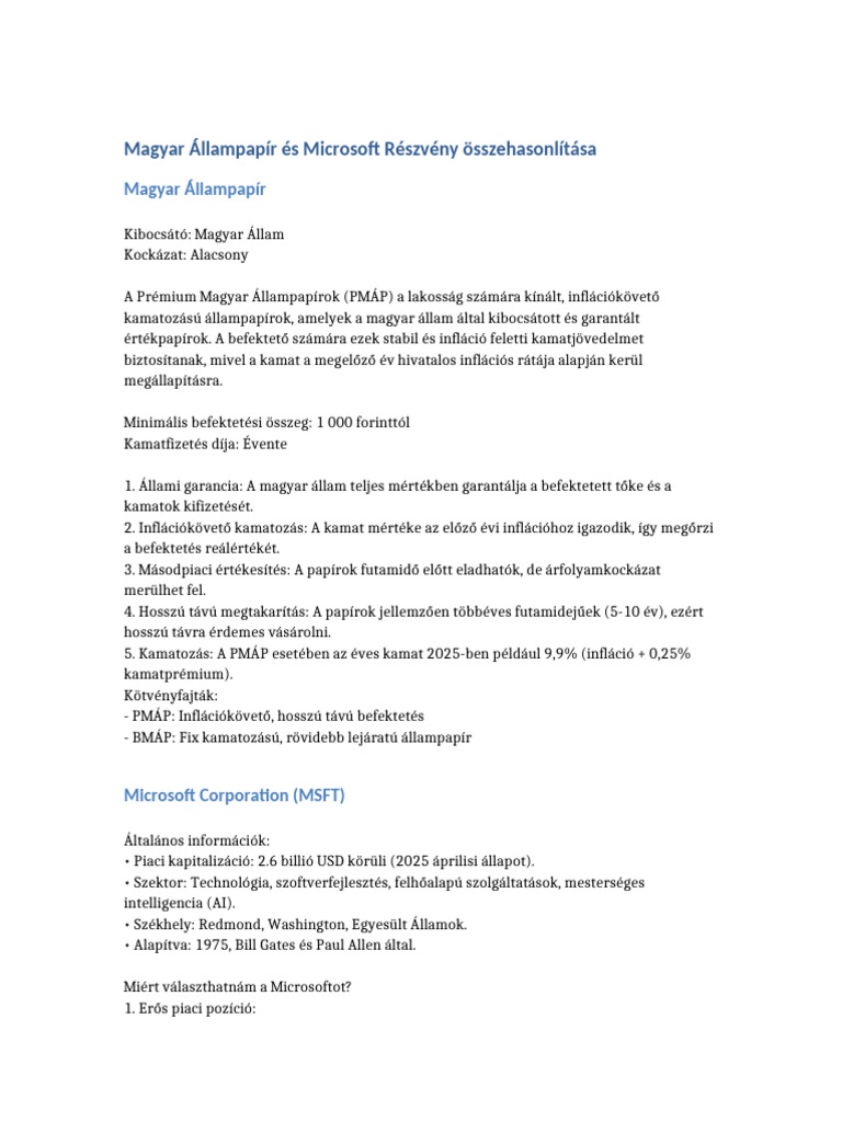 Fehér Máté 11.A Kötvény Részvény | PDF