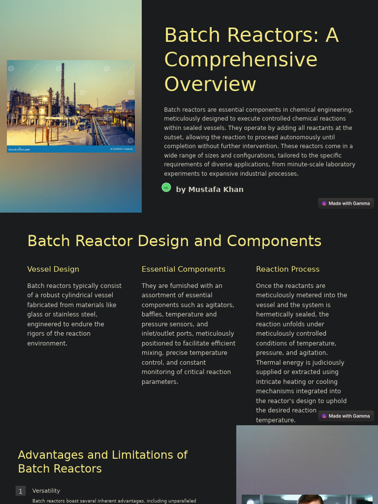 Industrial Applications of Batch Reactors | PDF | Chemical Reactor ...