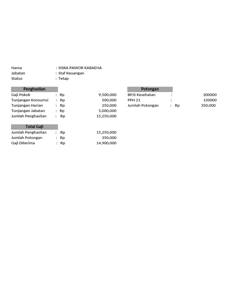 Slip Gaji | PDF