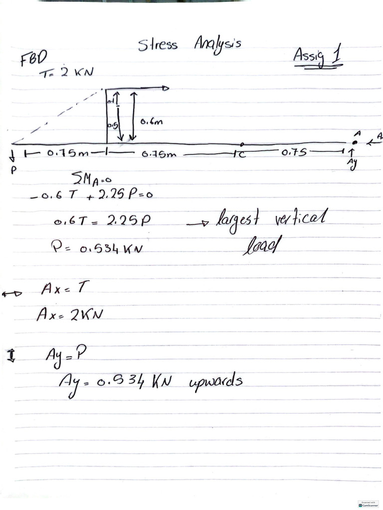Assignment 1 Stress Analysis | PDF