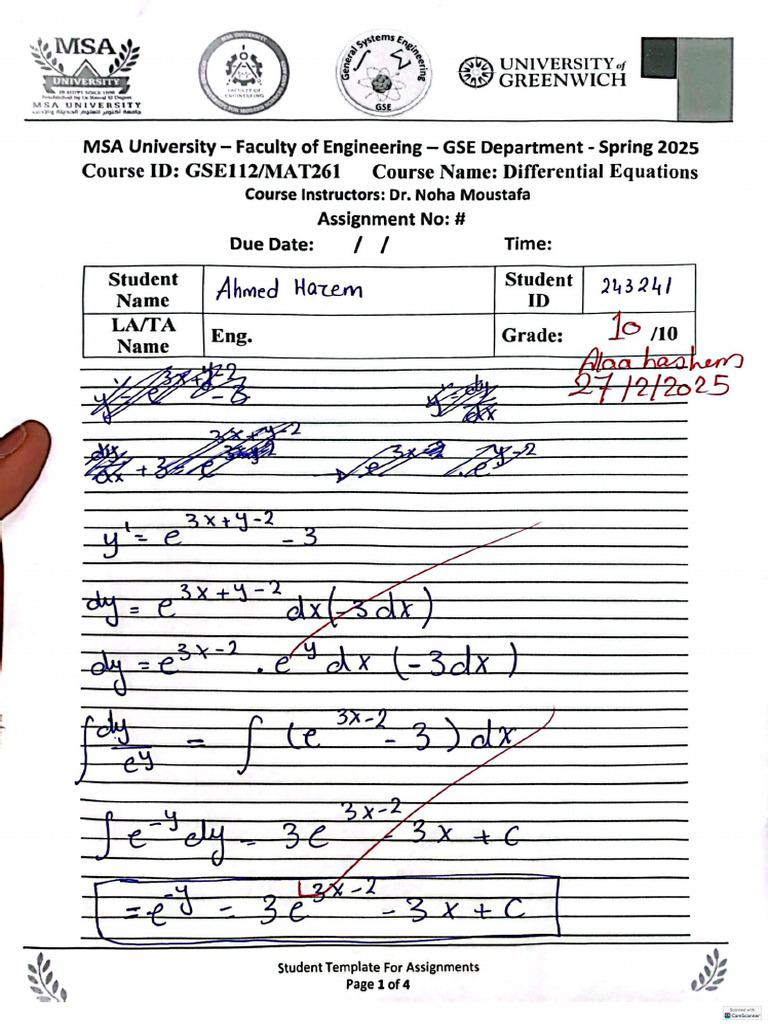 Assignment Differential | PDF