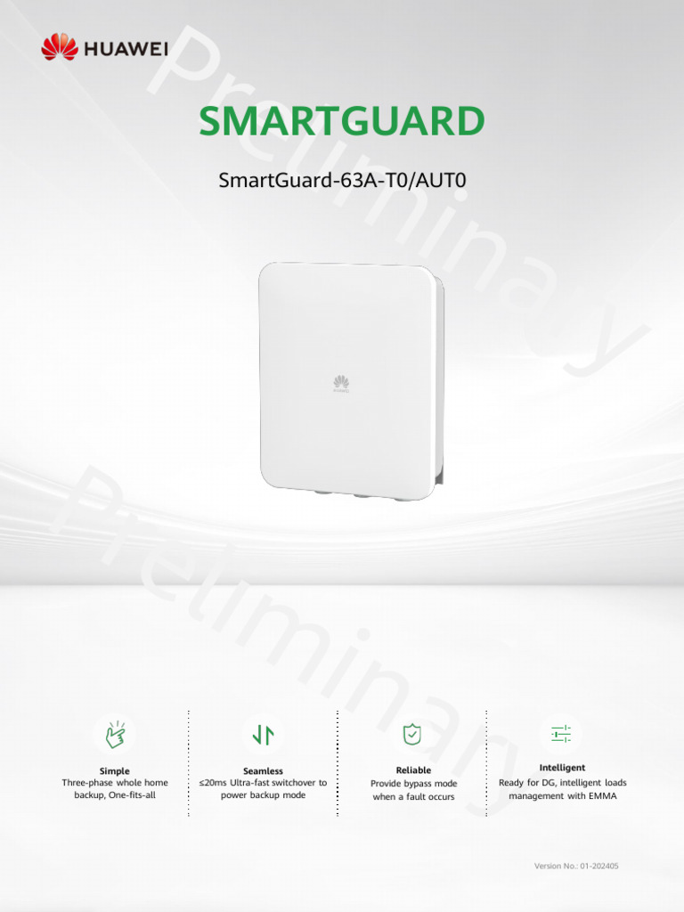 Preliminary SmartGuard-63A-T0 - AUT0 Datasheet 2024.05 | PDF | Heat ...