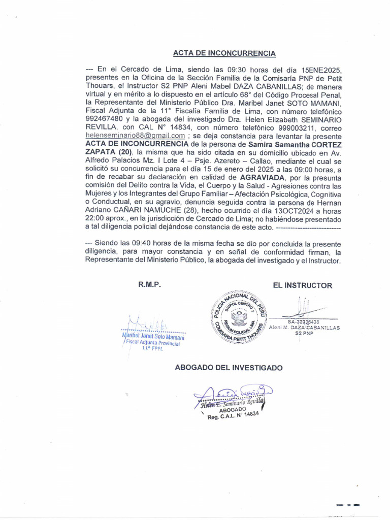 Acta Inconcurrencia Samira | PDF