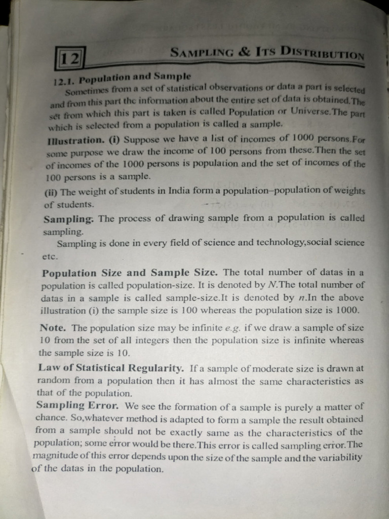 Statistics 4 Sampling And Its Distribution Pdf