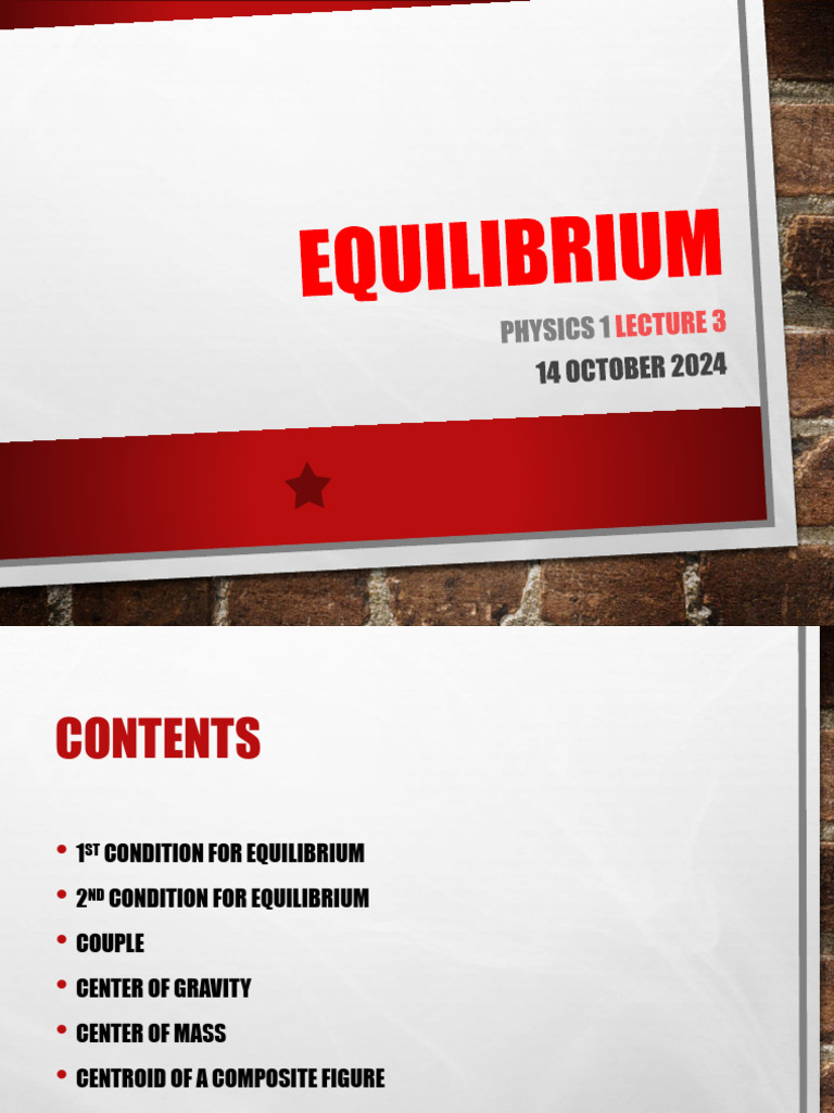 Conditions of Equilibrium Explained | PDF | Force | Torque