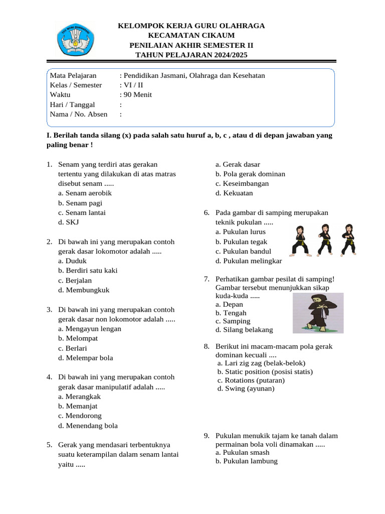 Soal Pas Pjok Kelas 6 (2025) | PDF