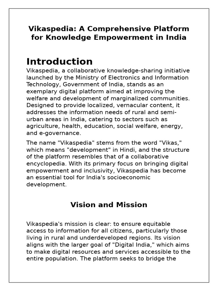 Vikaspedia, Roll No-3599, Bcom (Hons) | PDF | E Commerce | Artificial Intelligence