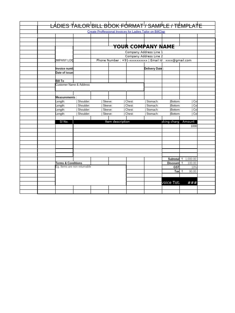Ladies Tailor-format | PDF