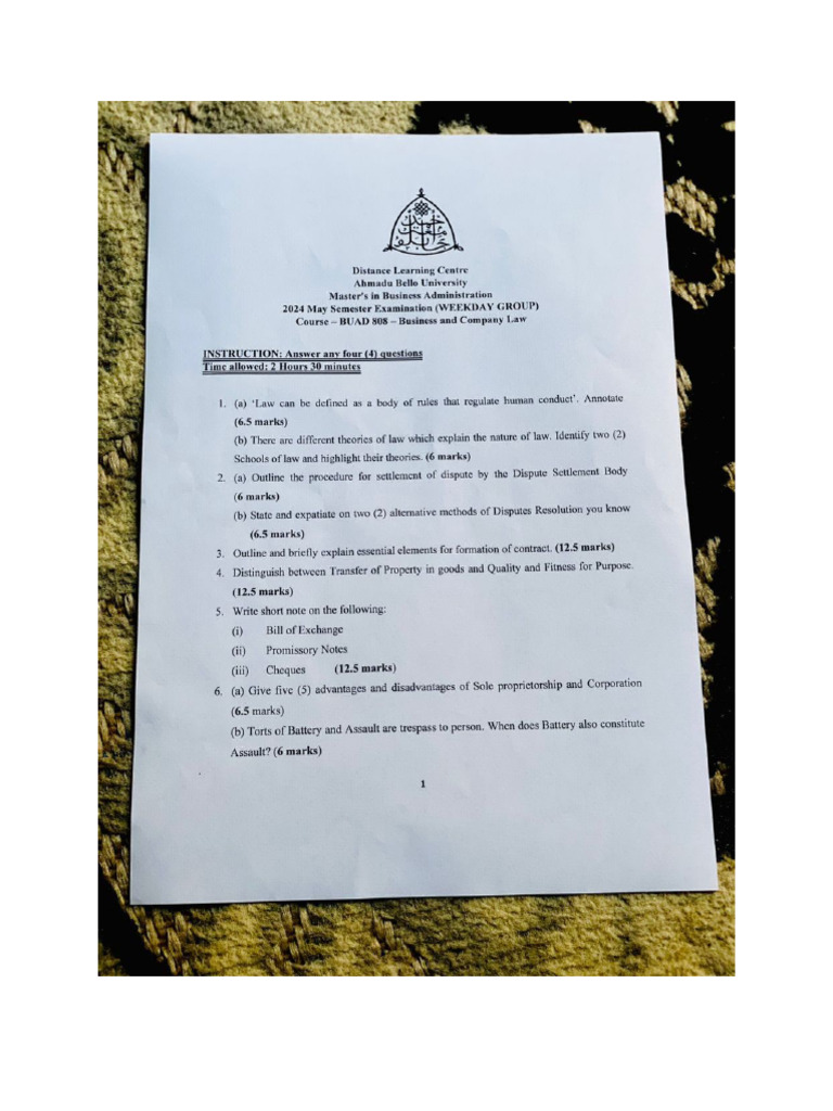 Updated Buad 808 PQ Solution | PDF | Negotiable Instrument | Profit (Economics)