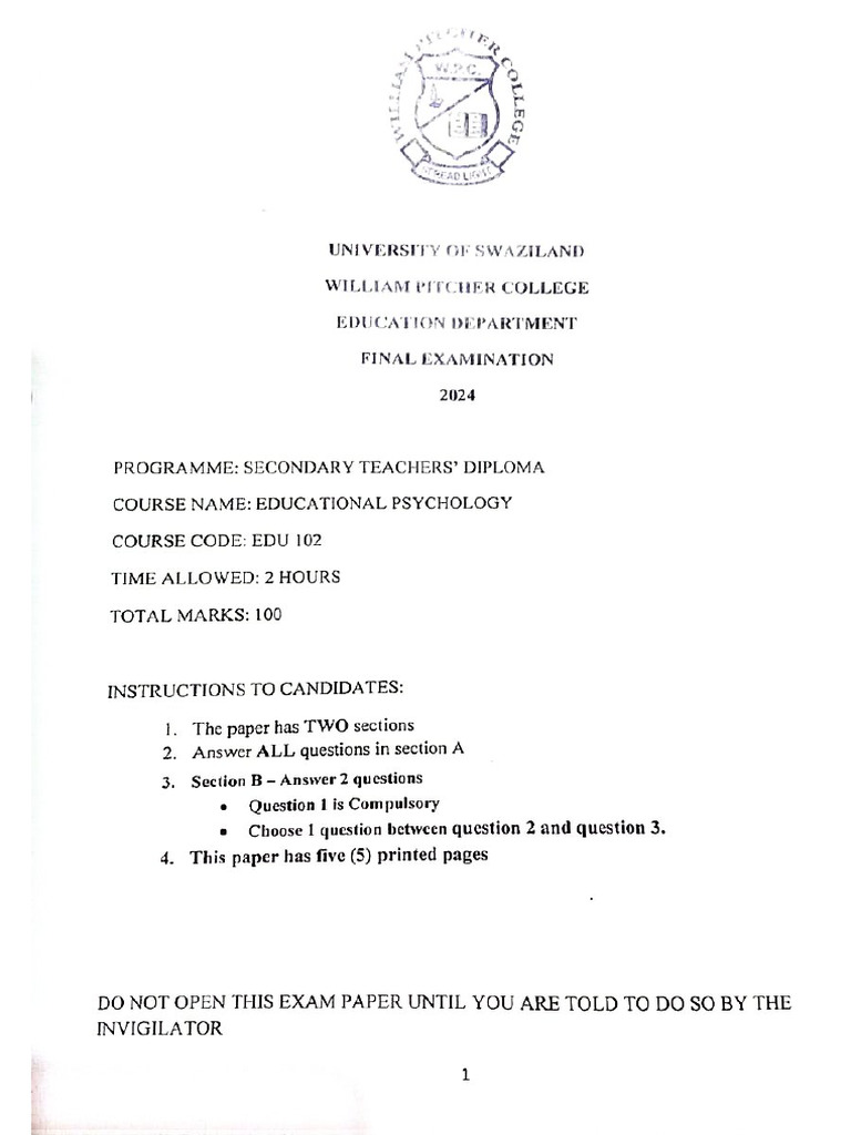 Edu 102 | PDF