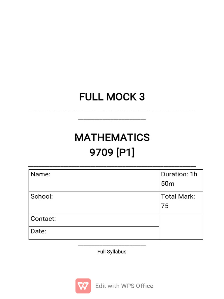 Mock-3 | PDF