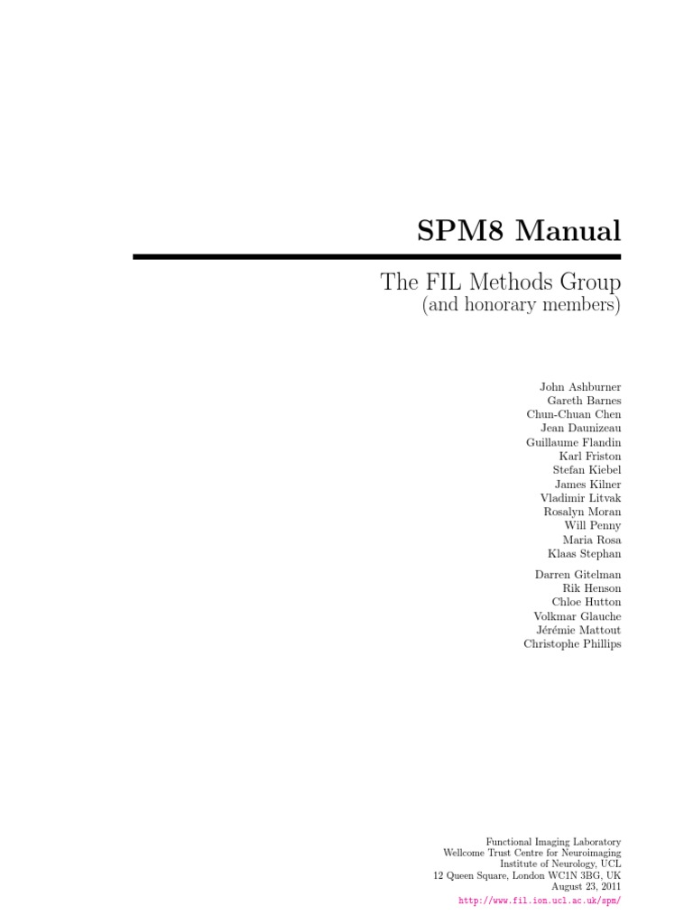 SPM Manual | PDF | Student's T Test | 3 D Computer Graphics