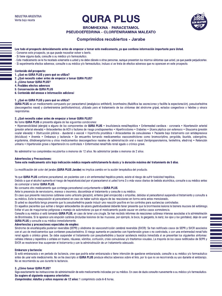 QURA PLUS Prospecto | PDF