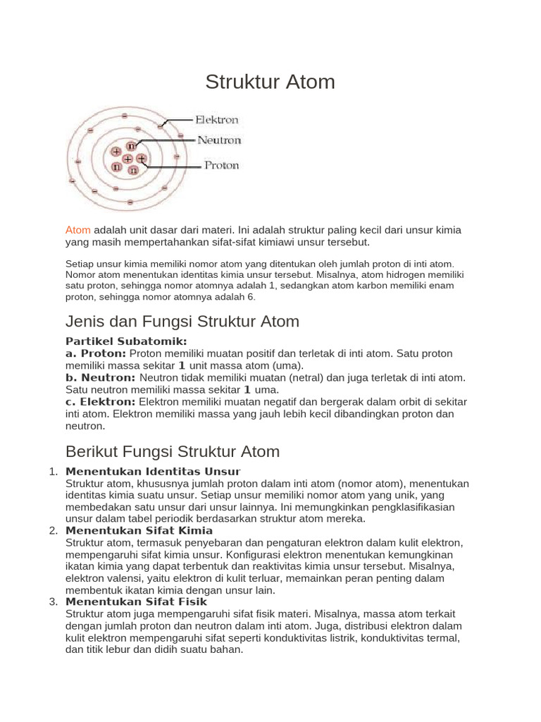 MATERI Struktur Atom | PDF