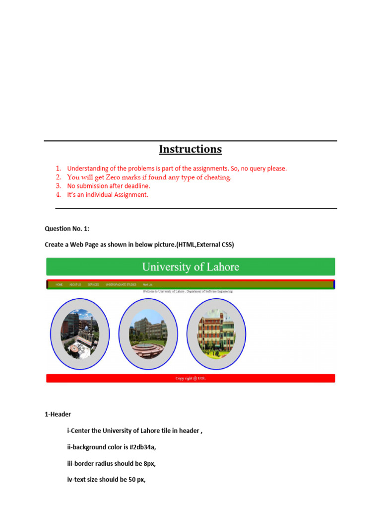 Web Engineering Assignment # 1 - Class - Assignment - 1 | PDF