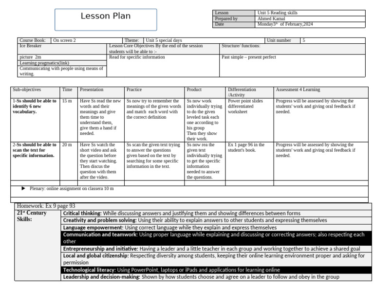 Reading Skills Page 82 Unit 5 3-2025 | PDF | Education Theory ...