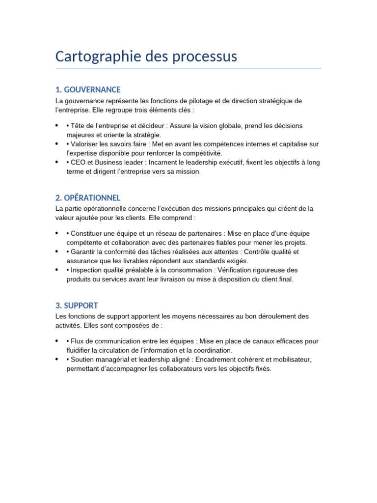 Guide de cartographie des processus | PDF