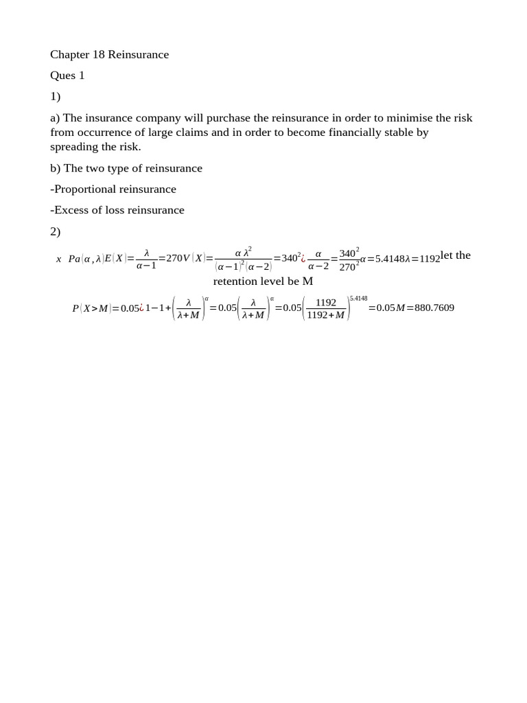 Understanding Reinsurance Concepts | PDF | Reinsurance | Insurance
