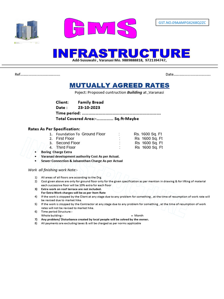 Mutually Mutually Agreed Rates Rates: Add Add-Susuwahi, Varanasi Mo ...