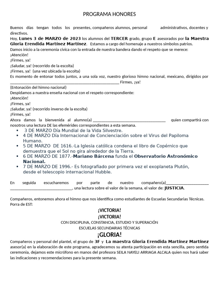 Programa Honores | PDF | Justicia | Crimen y violencia