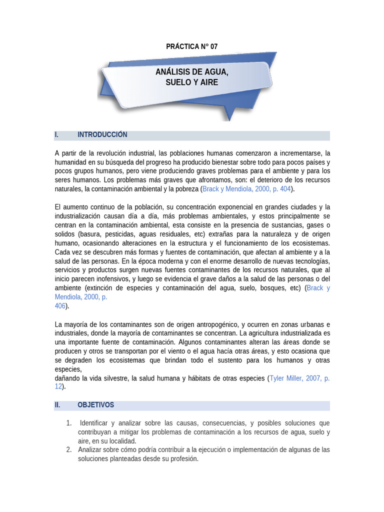 Práctica #7 | PDF | Contaminación | Entorno natural