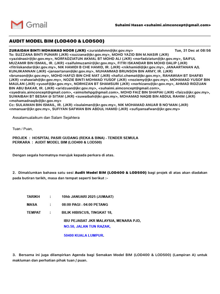 AUDIT MODEL BIM (LOD400 & LOD500) | PDF