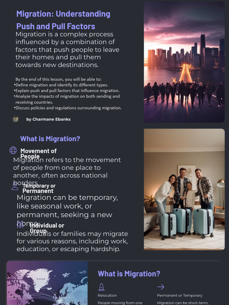 Migration: Push and Pull Factors Explained | PDF | Human Migration ...