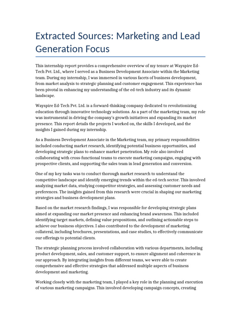 Marketing_Lead_Generation_Sources | PDF | Digital Marketing | Marketing