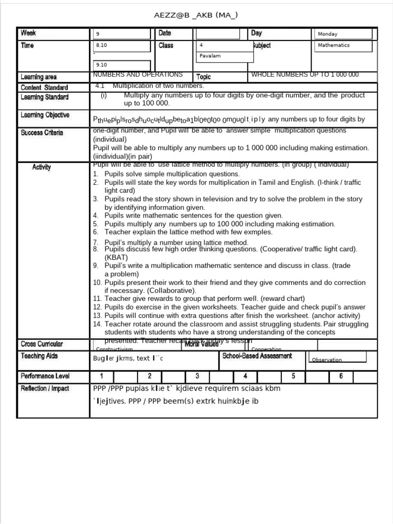 Numbers and Operations Whole Numbers Up To 1 000 000: Aezz@B - Akb (Ma ...