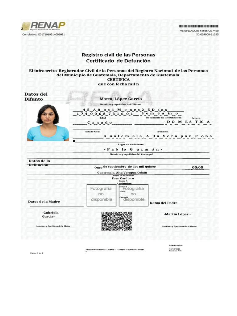 modelo 2 (1) | PDF | Genealogía | Documento