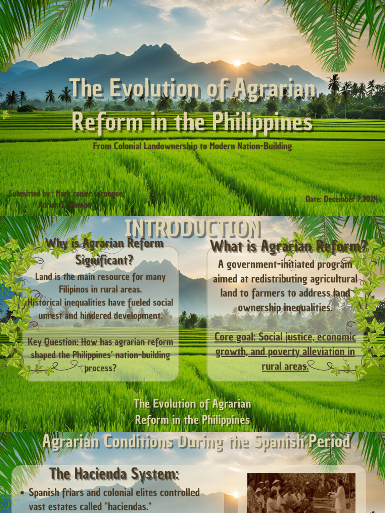 Agrarian Reform Evolution in the Philippines | PDF | Land Reform ...