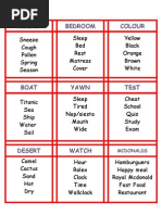 Taboo Words Game Card Examples | PDF | Nature