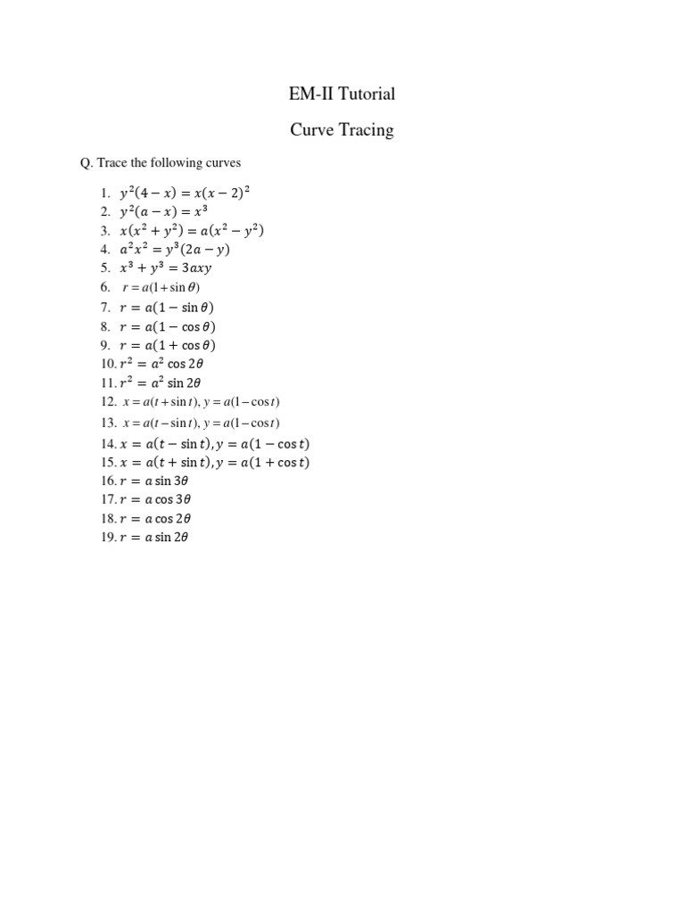 Curve Tracing | PDF