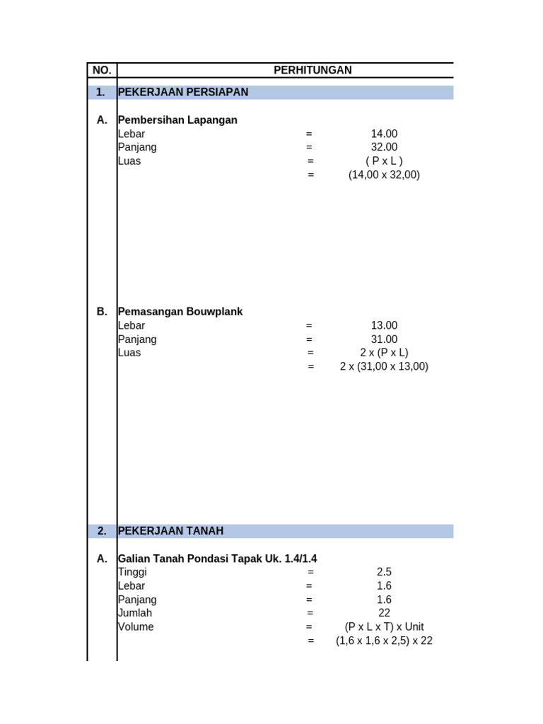 Perhitungan Estimasi | PDF