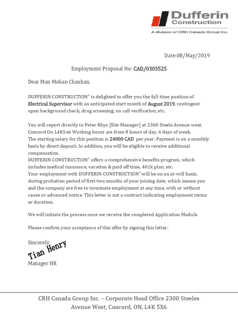 MAN MOHAN LETTER Dufferin | PDF