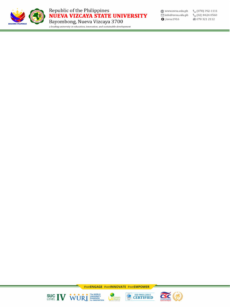 Nvsu Memorandum Template Updated A4 New 1 | PDF