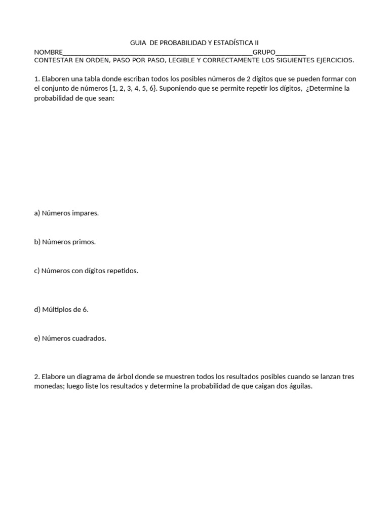 GUIA Exam Prob y Est 2 Primer Parcial 2025 | PDF