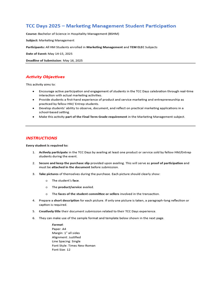 TCC Days 2025 - Documentation Activity | PDF